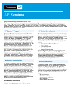 AP Capstone: Bringing the AP Capstone Diploma Program to Your School ...